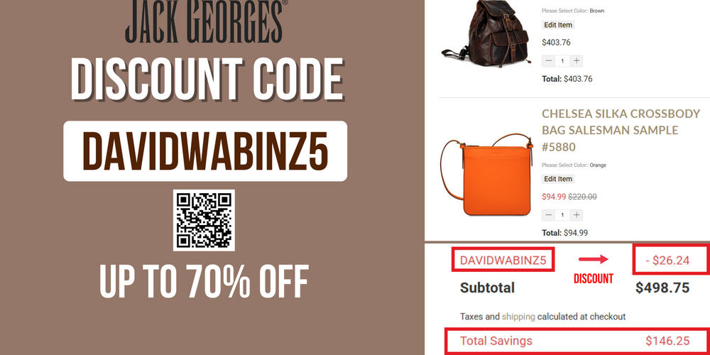 Jack Georges Promo Code DAVIDWABINZ5 (Proven) - Save Big! Updated 2026 ...